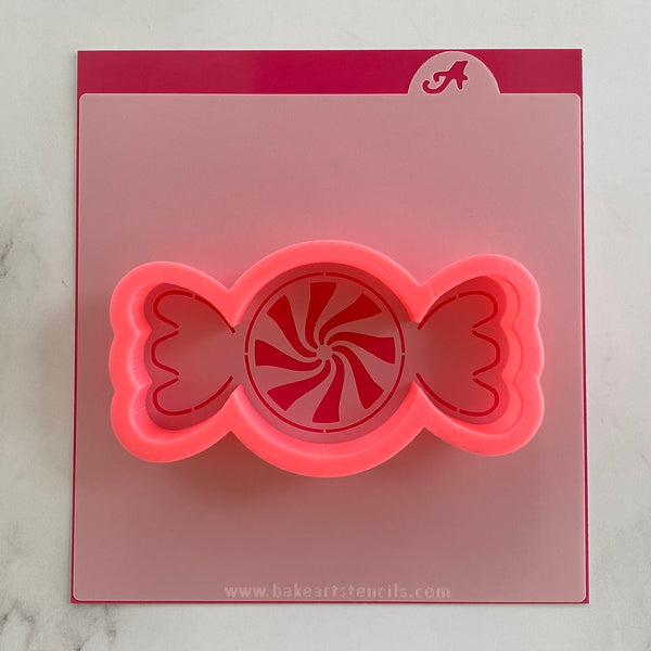 Wrapped Candy Cutter/Stencil - bakeartstencils