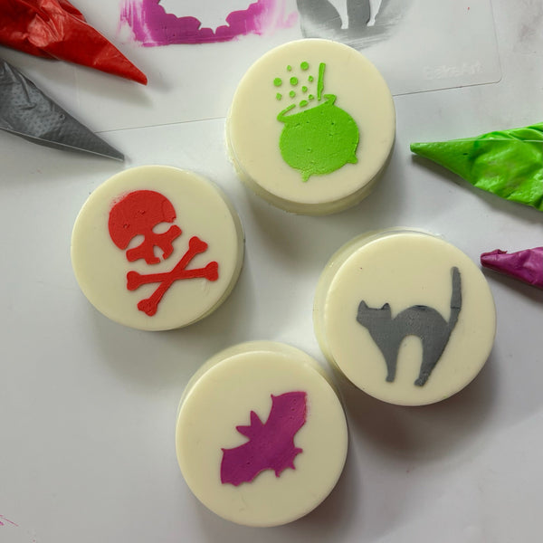 Spooky Oreo Stencil - bakeartstencils
