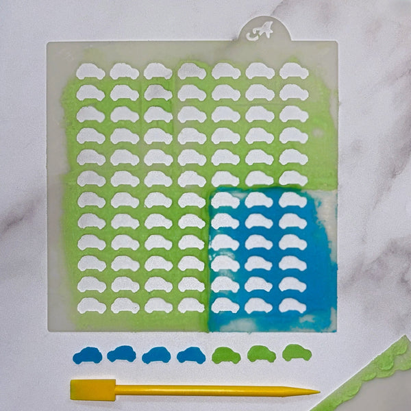 Car Sprinkles Stencil - bakeartstencils
