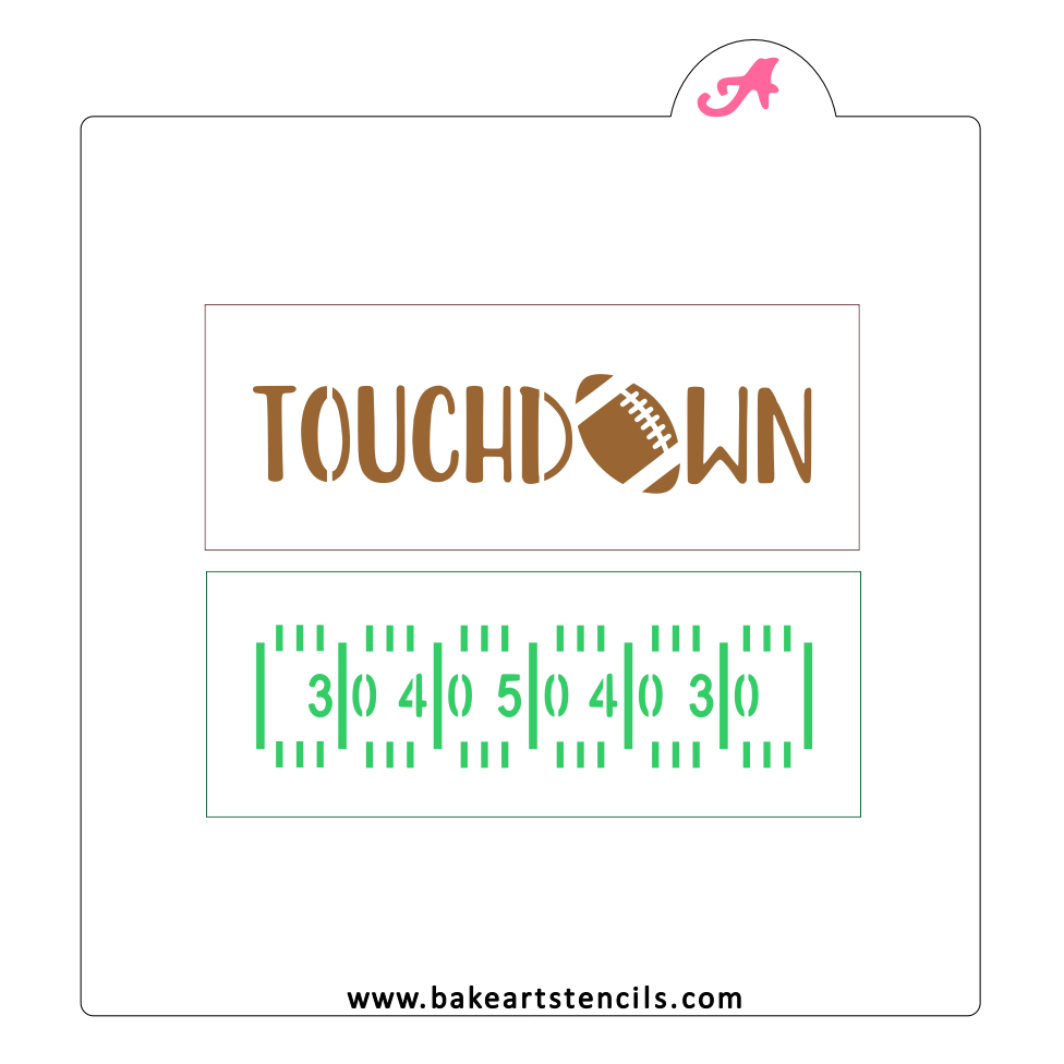 Football Stack Sticks Stencil - bakeartstencils