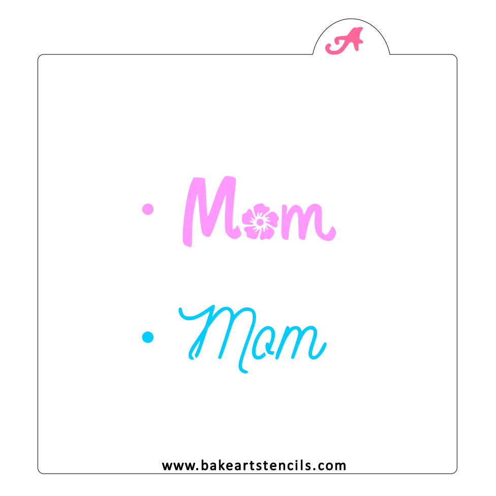 Mom Gift Tag Stencil - bakeartstencils