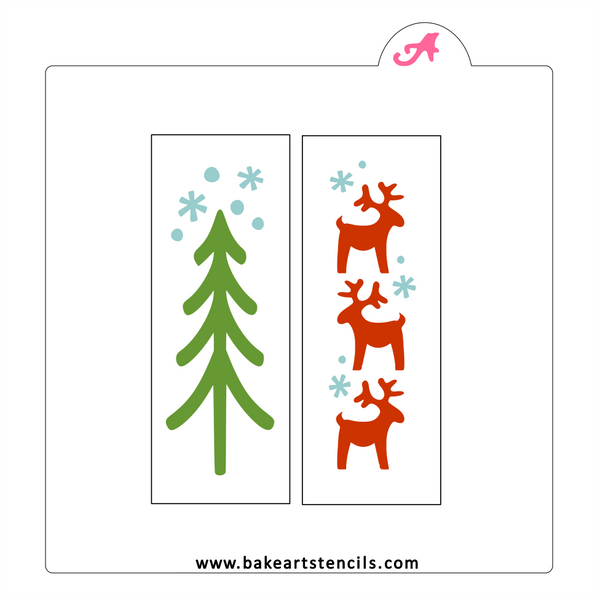 Nordic Winter Stack Stick Stencil - bakeartstencils