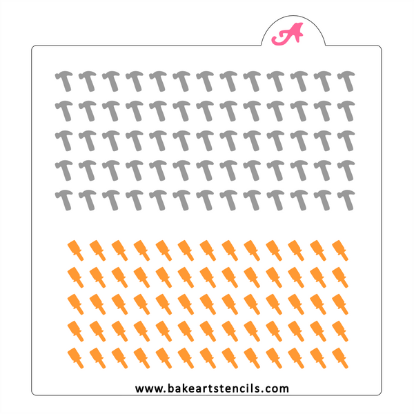 Tools Sprinkles Stencil - bakeartstencils