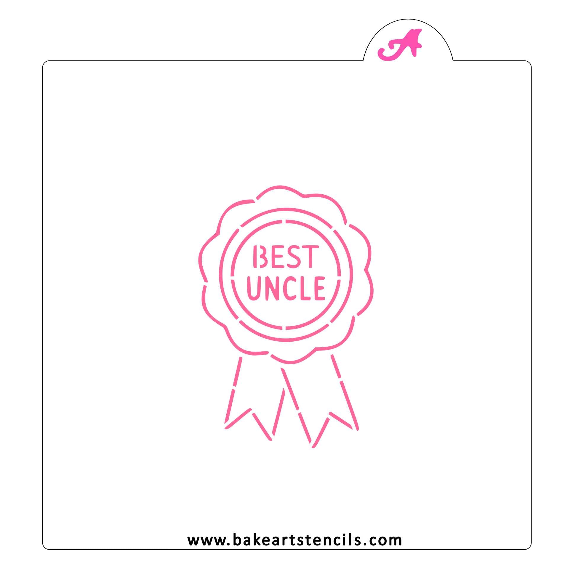 Uncle Ribbon PYO Stencil - bakeartstencils