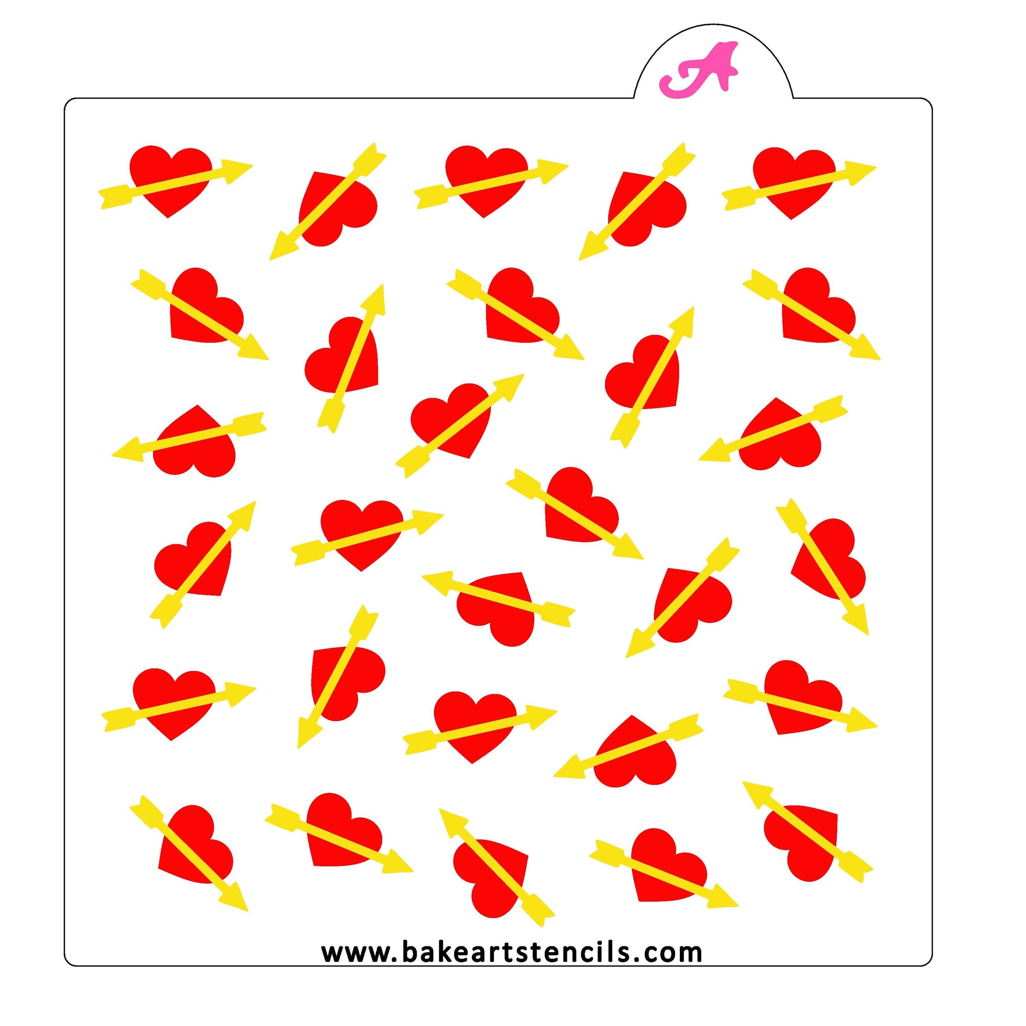 Arrows & Hearts Stencil Set - bakeartstencils