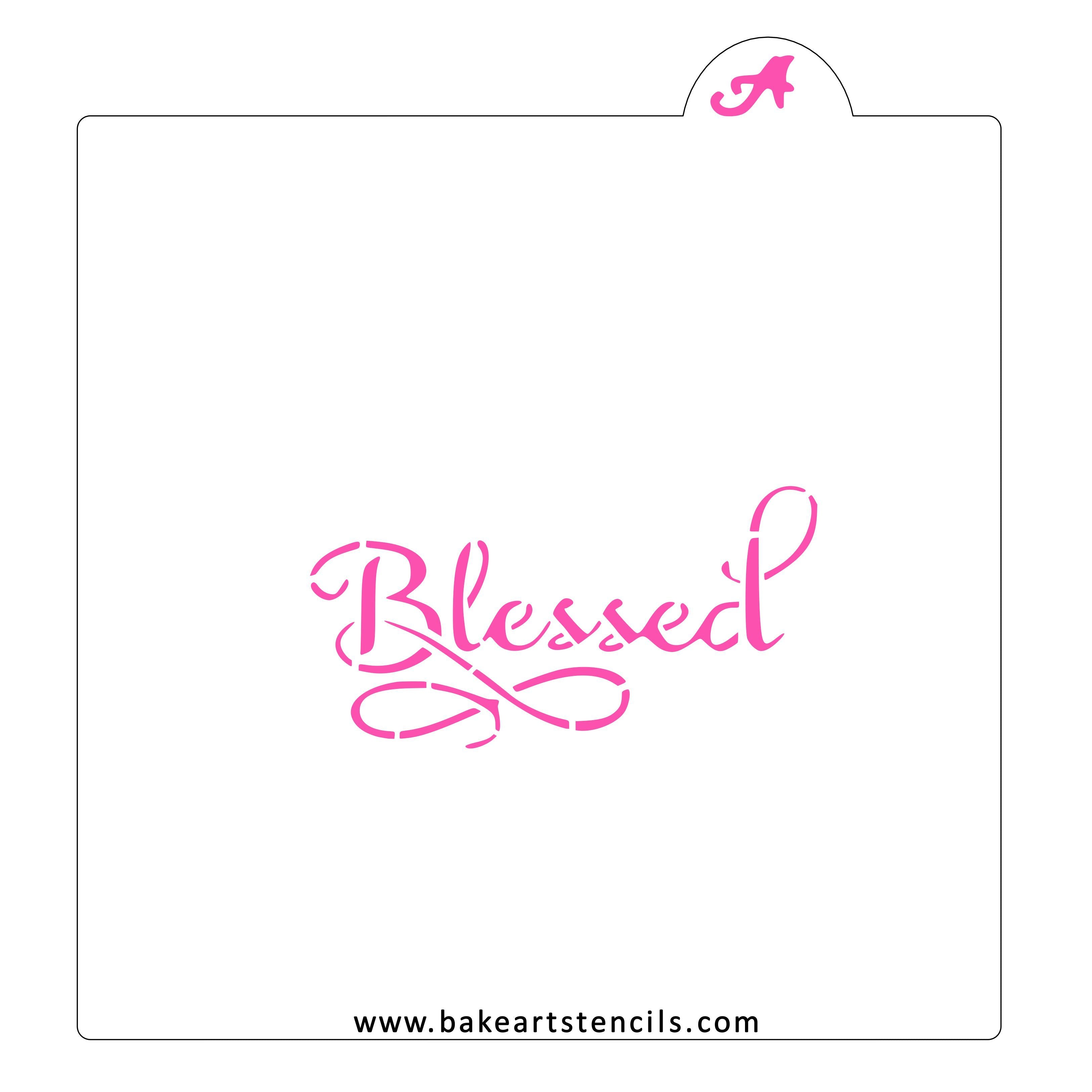 Blessed Cookie Stencil - bakeartstencils