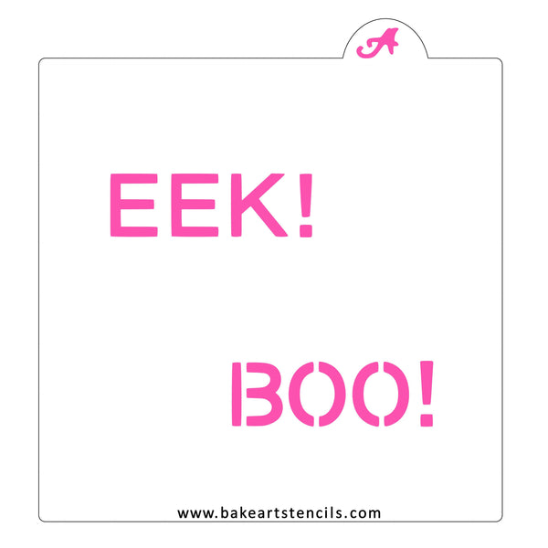 Boo and Eek Stencil - bakeartstencils