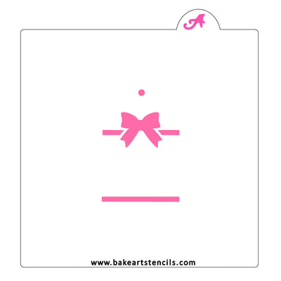 Bow Gift Tag Stencil - bakeartstencils