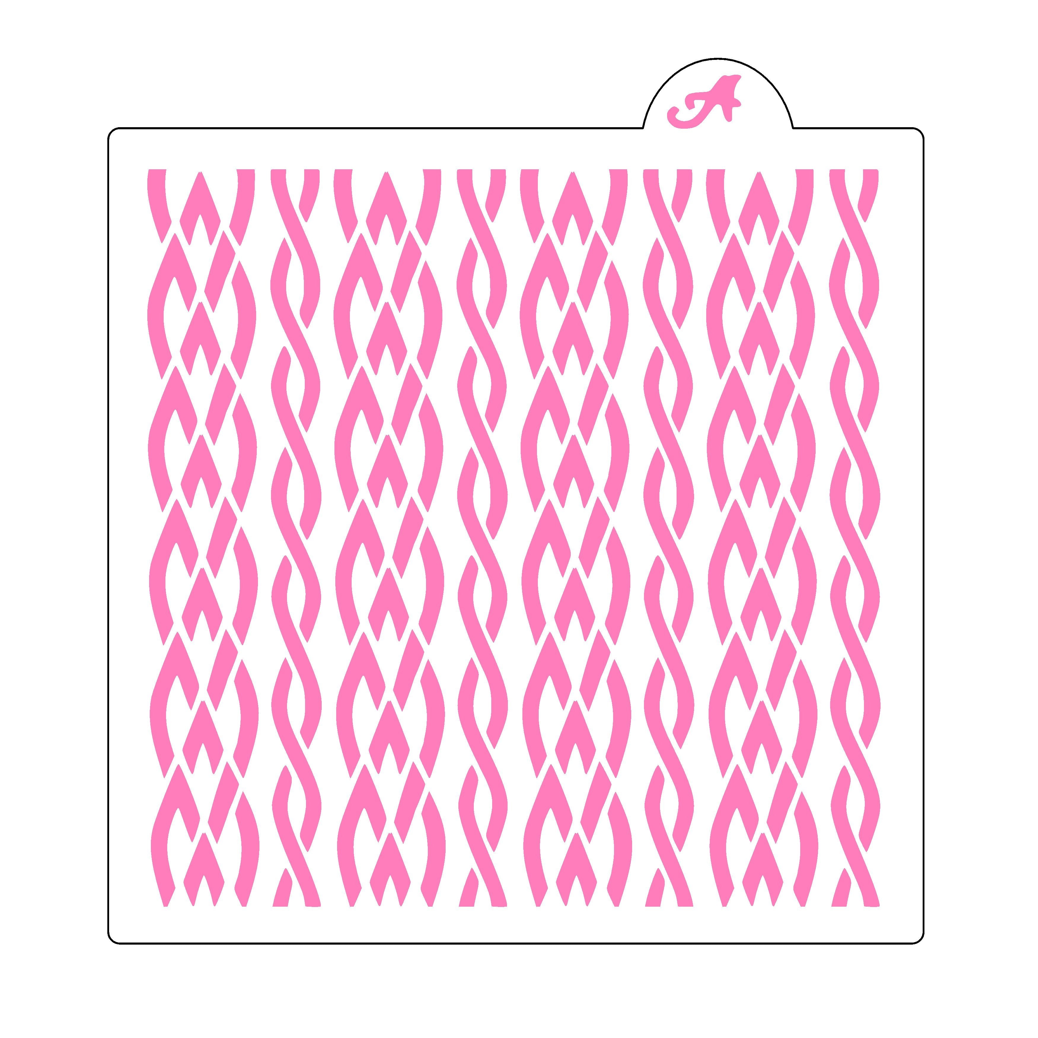 Braided Sweater Stencil - bakeartstencils