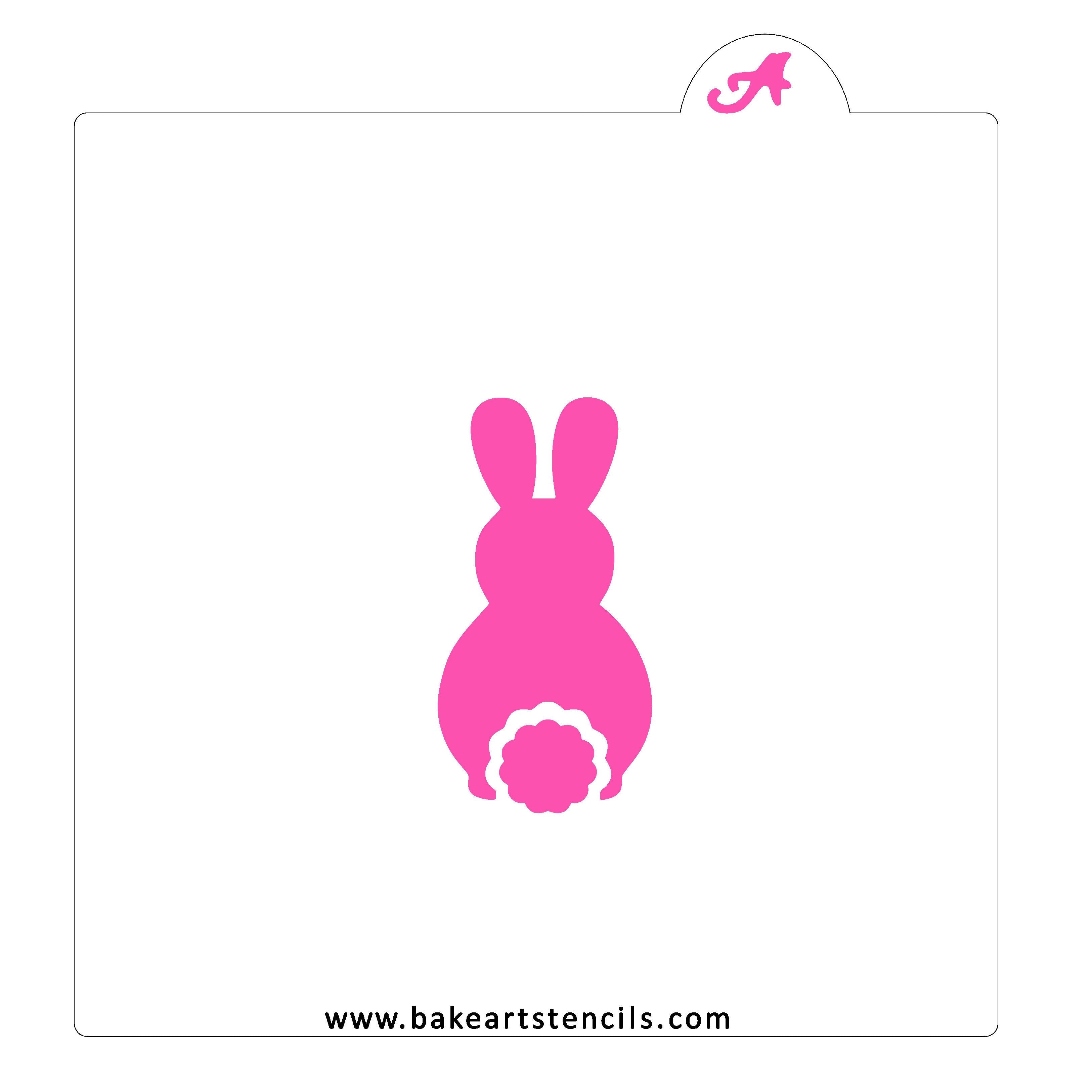 Bunny Tail Cookie Stencil | Easter Cookie Stencil - bakeartstencils