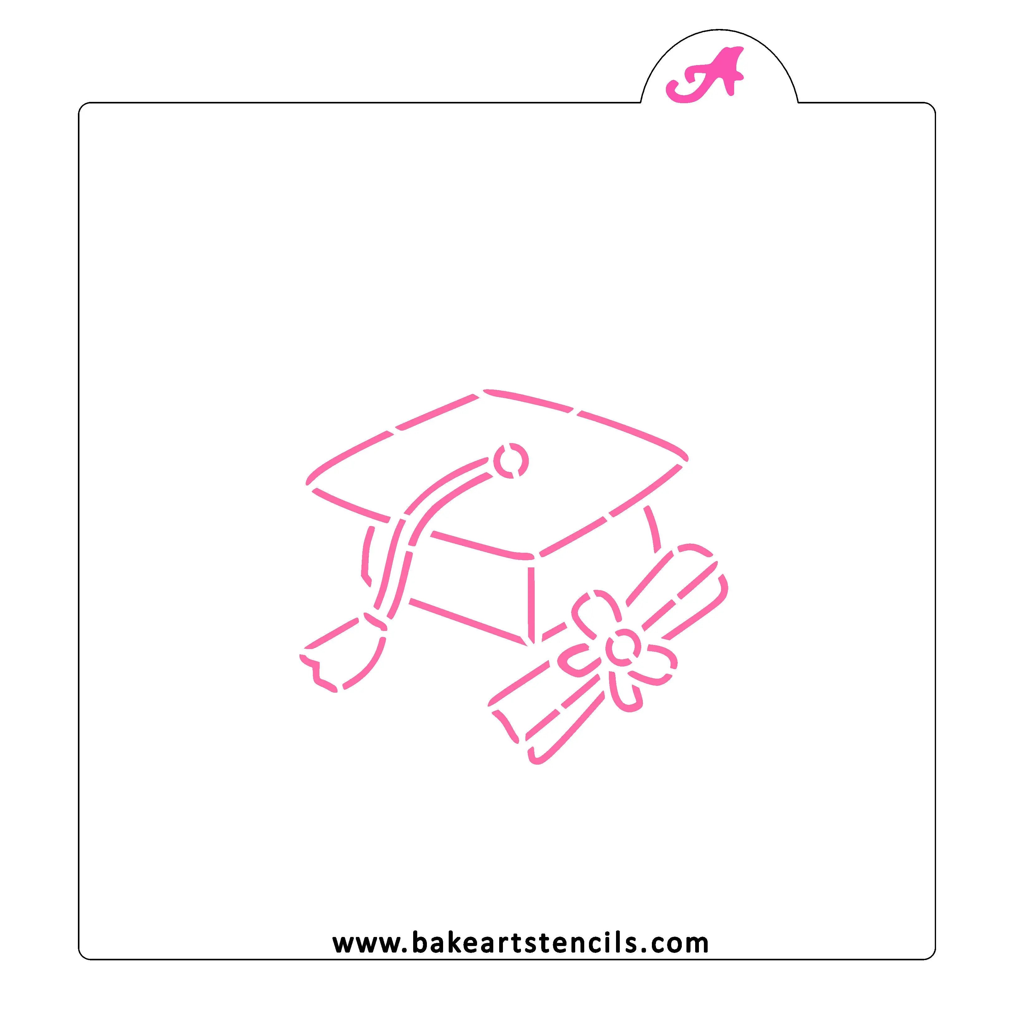 Graduation Cap Stencil