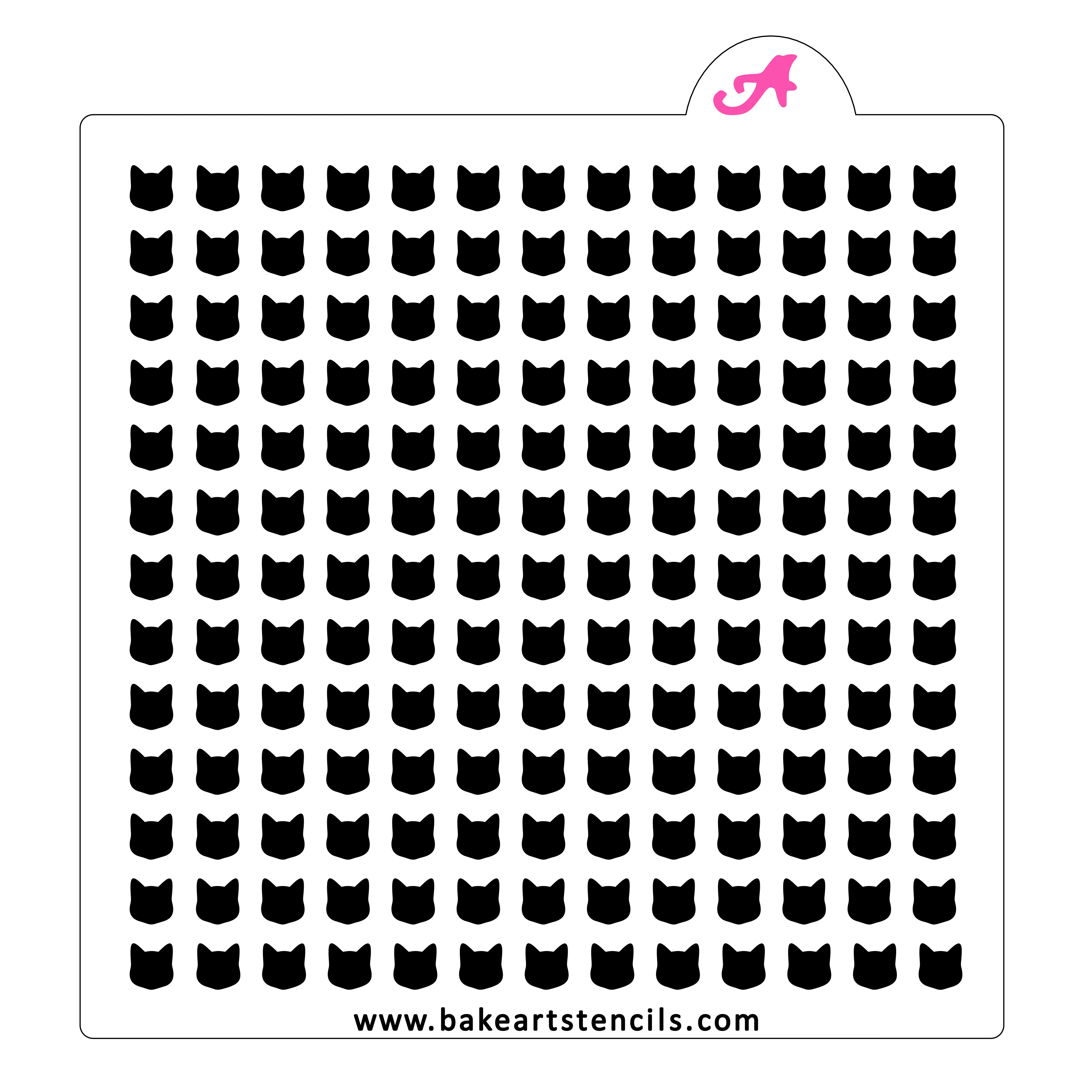 Cat Sprinkles Stencil - bakeartstencils