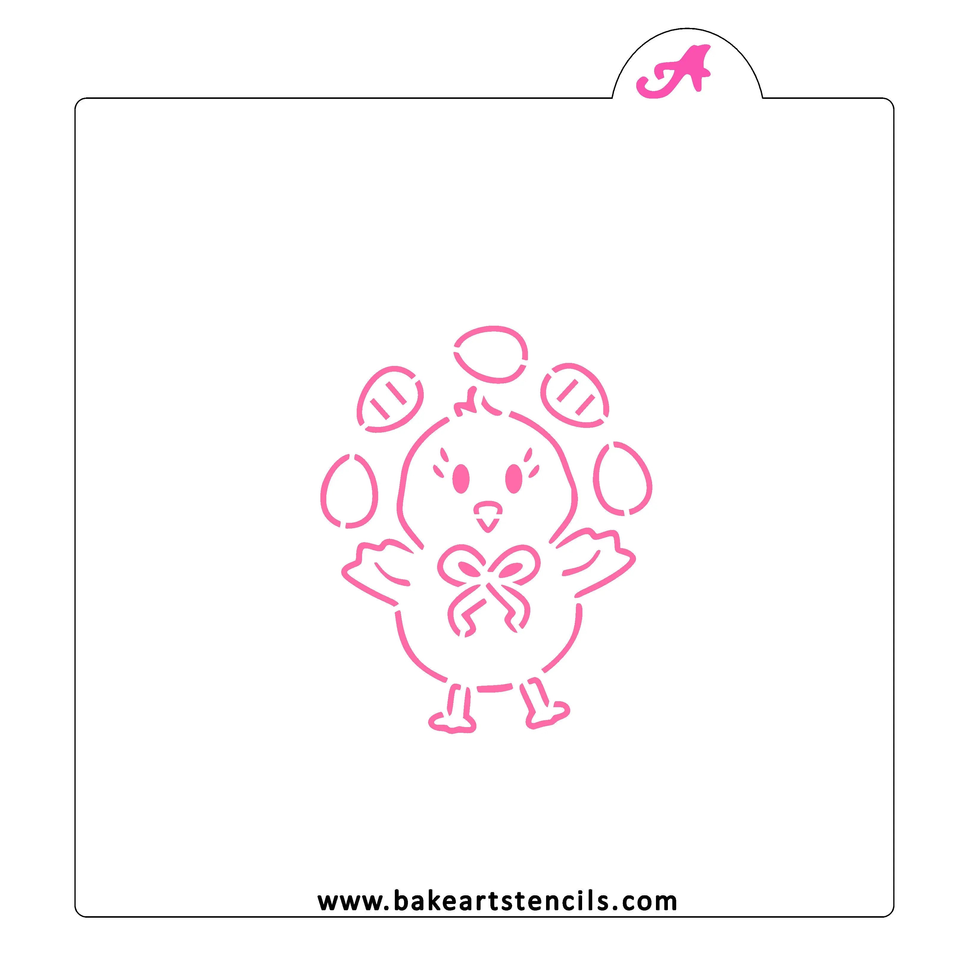 Chick Tricks PYO Stencil - bakeartstencils