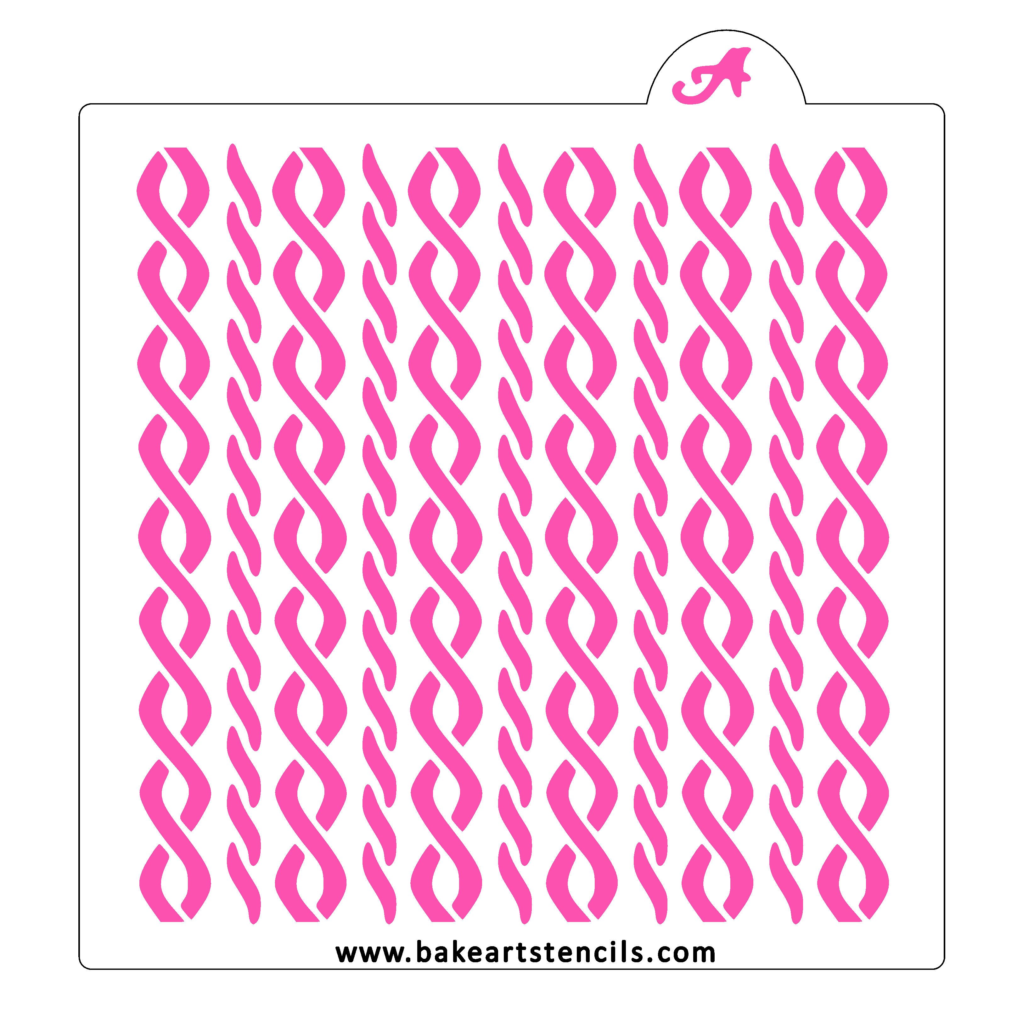 Cozy Sweater Pattern Stencil - bakeartstencils