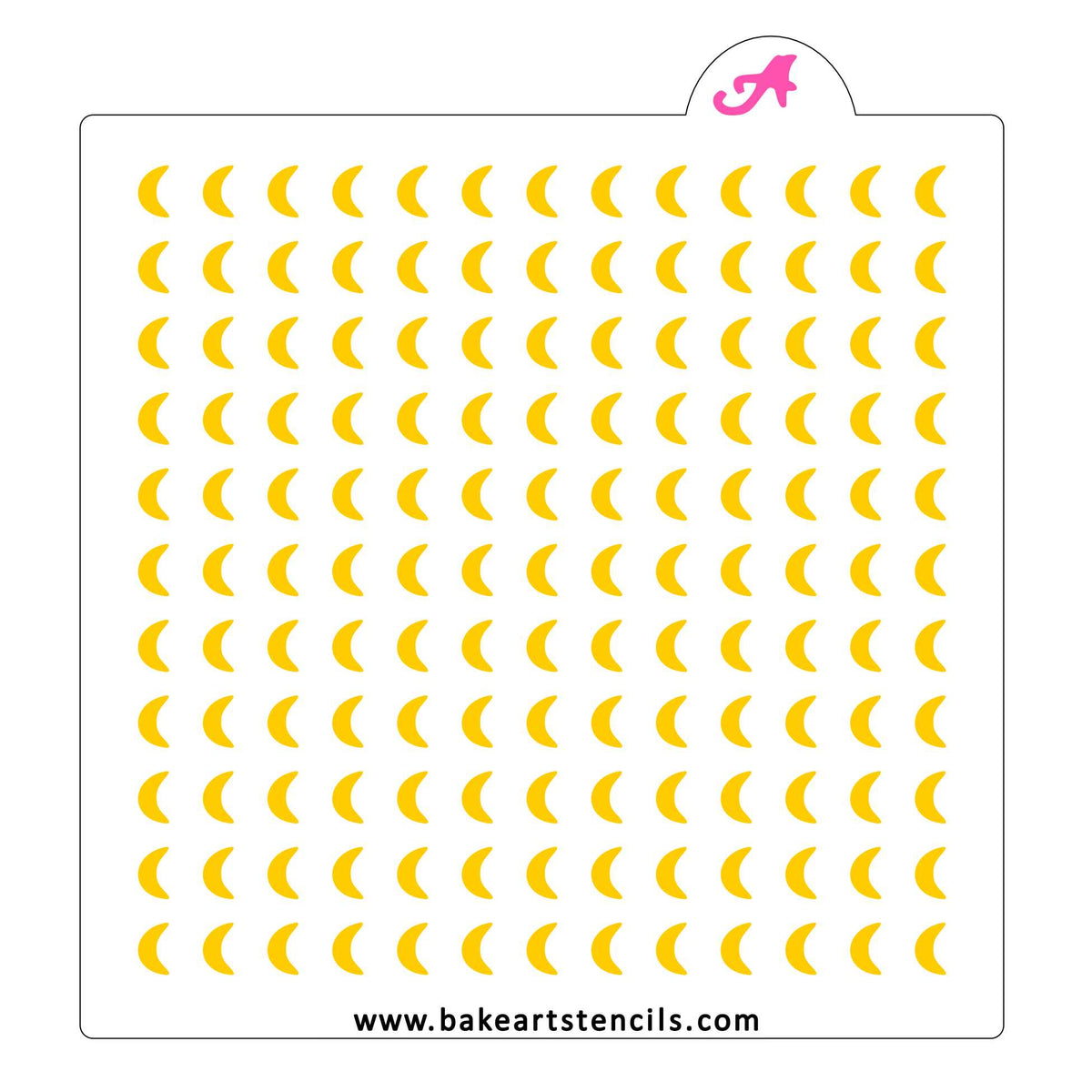 Crescent Moon Sprinkles Stencil - bakeartstencils