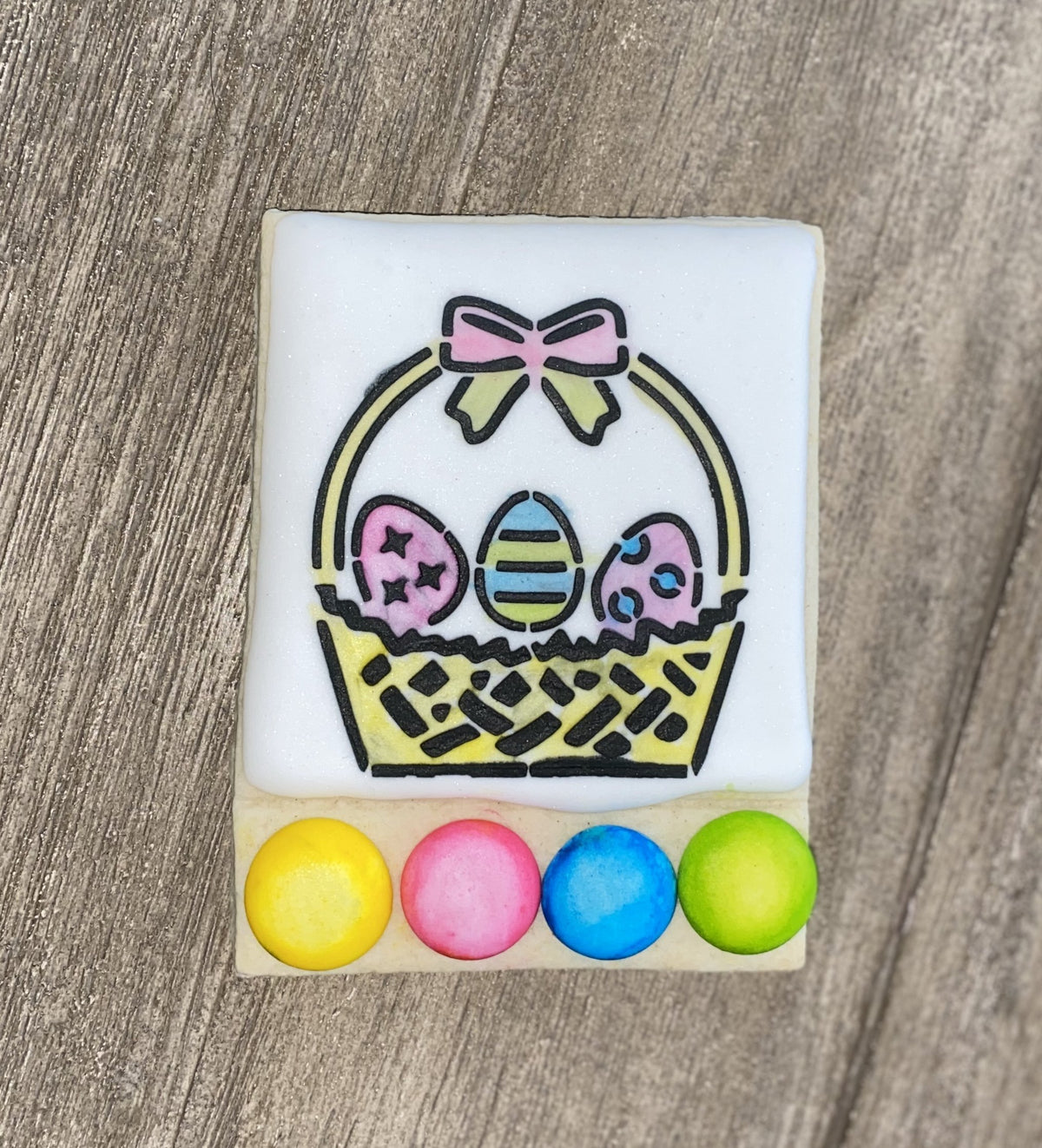 Easter Basket Paint Your Own (PYO) Cookie Stencil - bakeartstencils