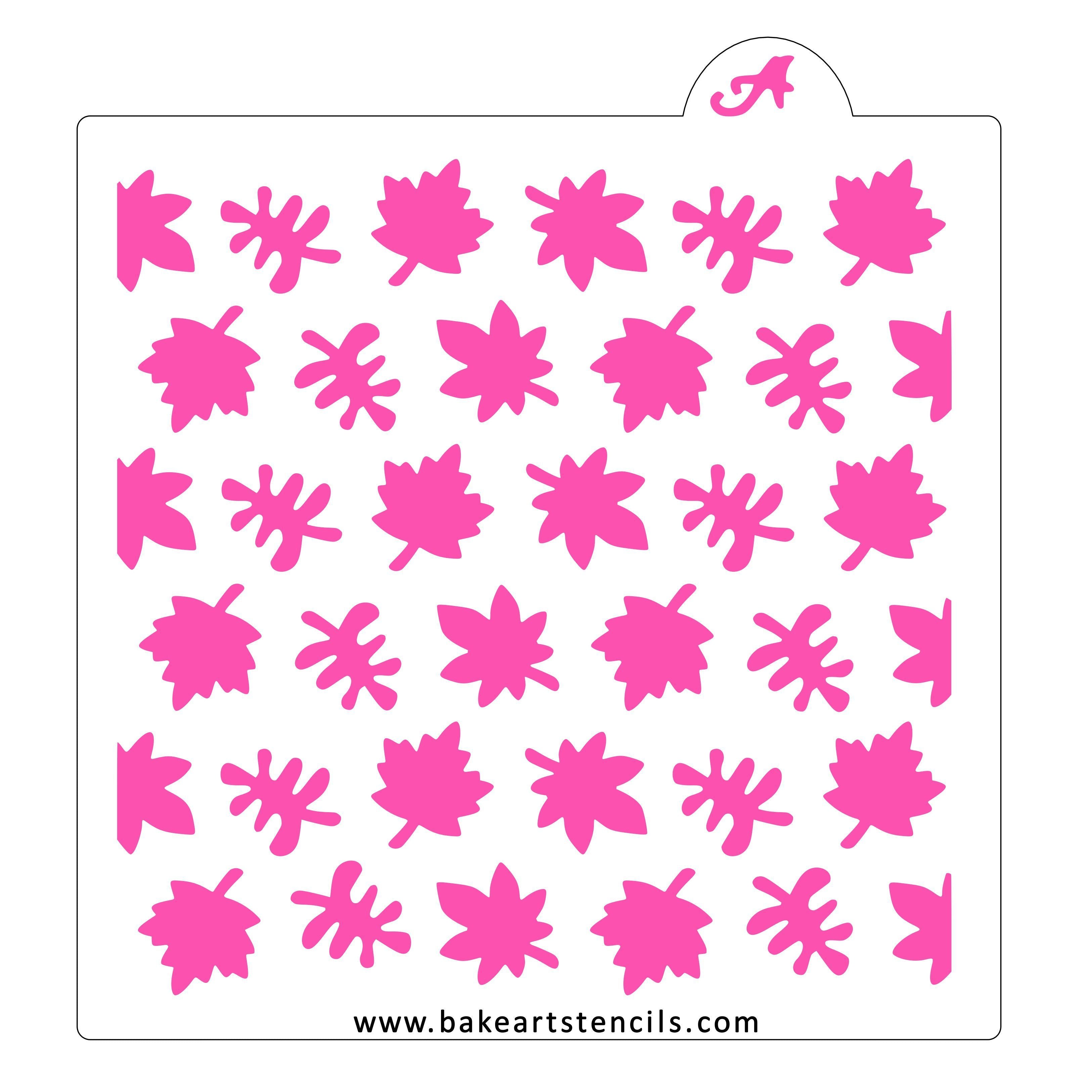 Fall Leaves Pattern Stencil Set | Thanksgiving Cookie Stencil ...