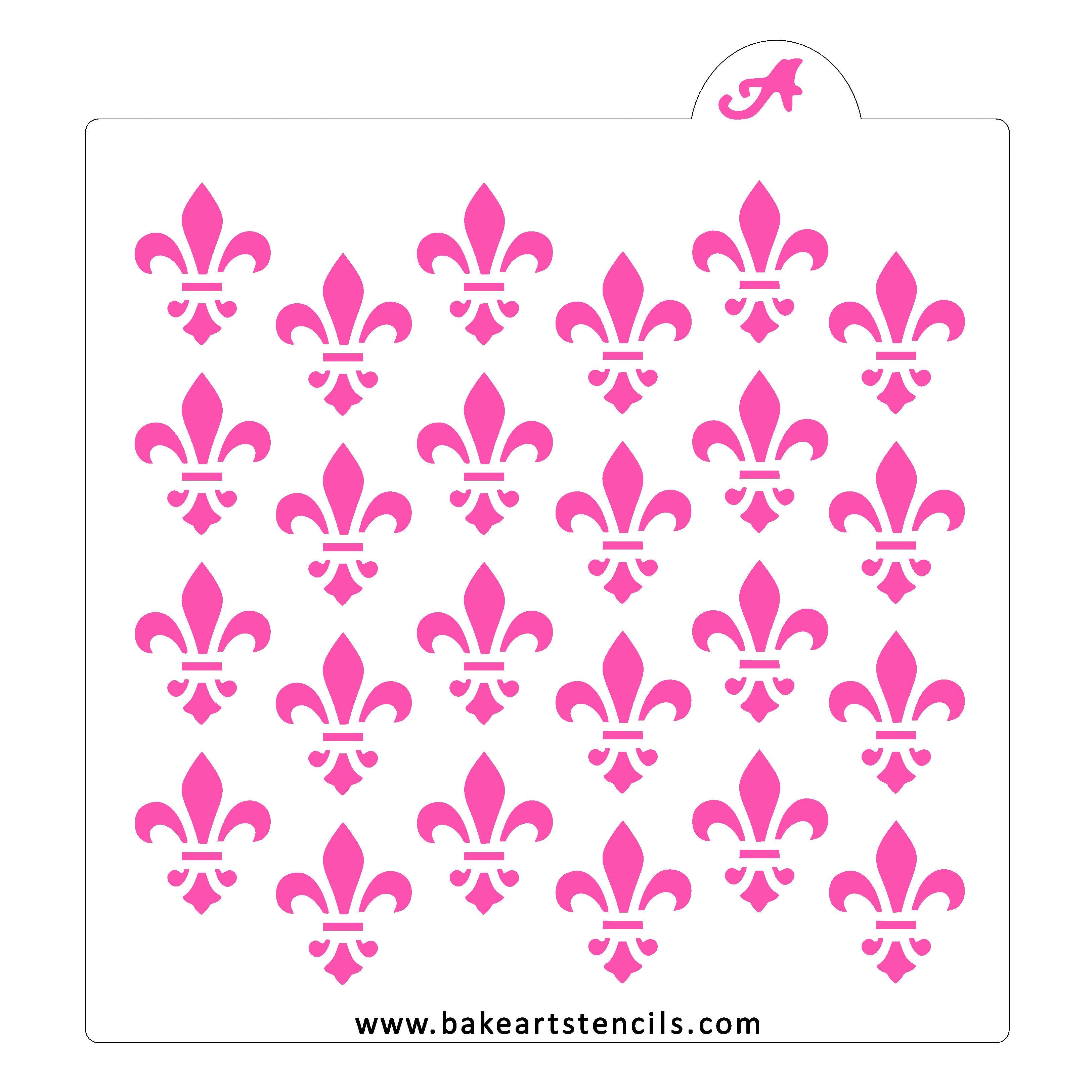 Fleur-de-lis Pattern Stencil | Fleur de lis Cookie Stencil ...