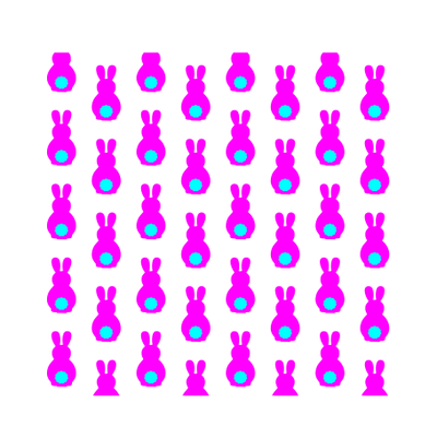 Fluffy Bunny Tail Stencil Set - bakeartstencils