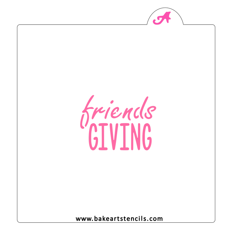 Friendsgiving Cookie Stencil - bakeartstencils