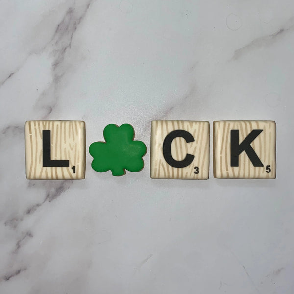 Game Letters Cookie Set - LUCK - bakeartstencils