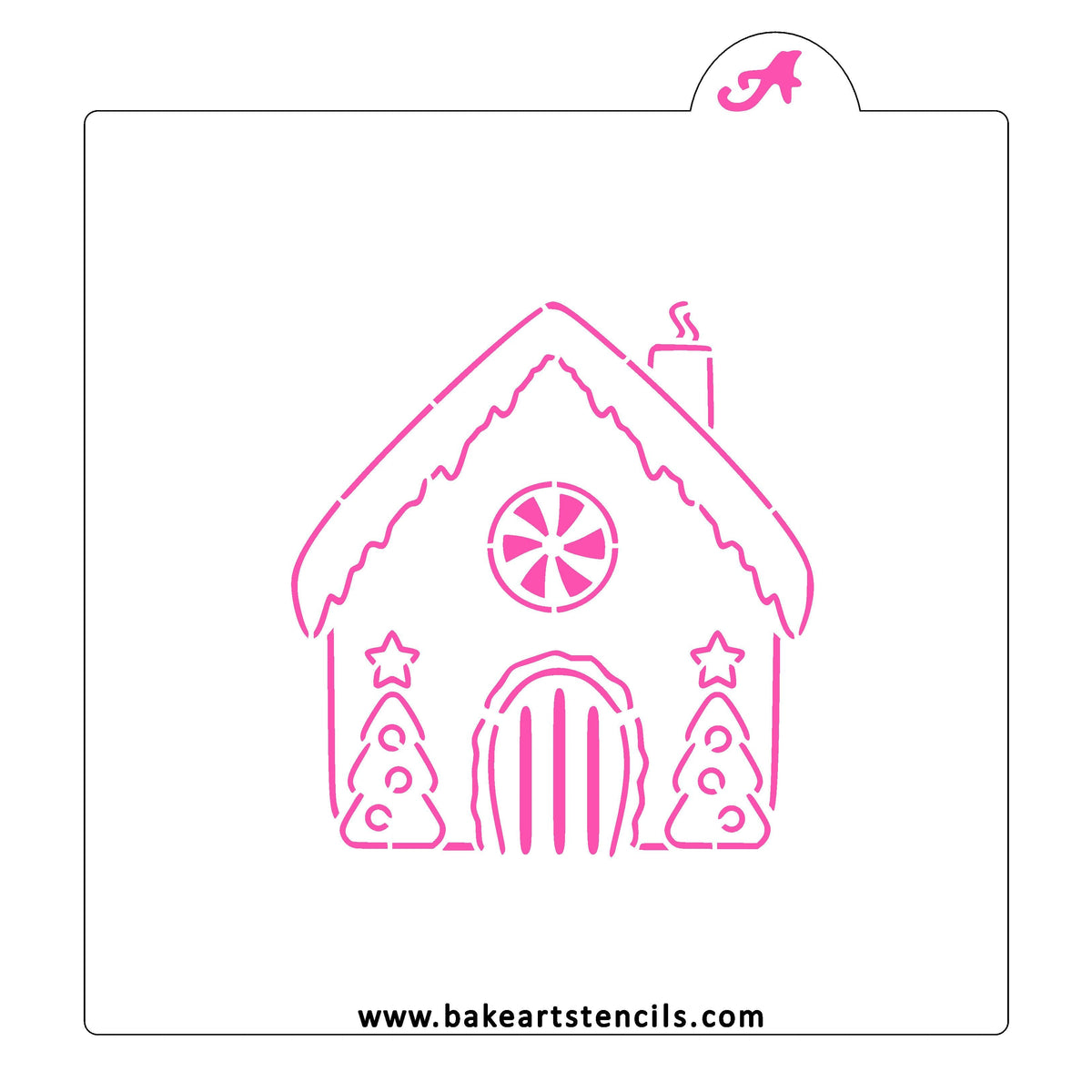 Gingerbread House PYO Cookie Stencil - bakeartstencils