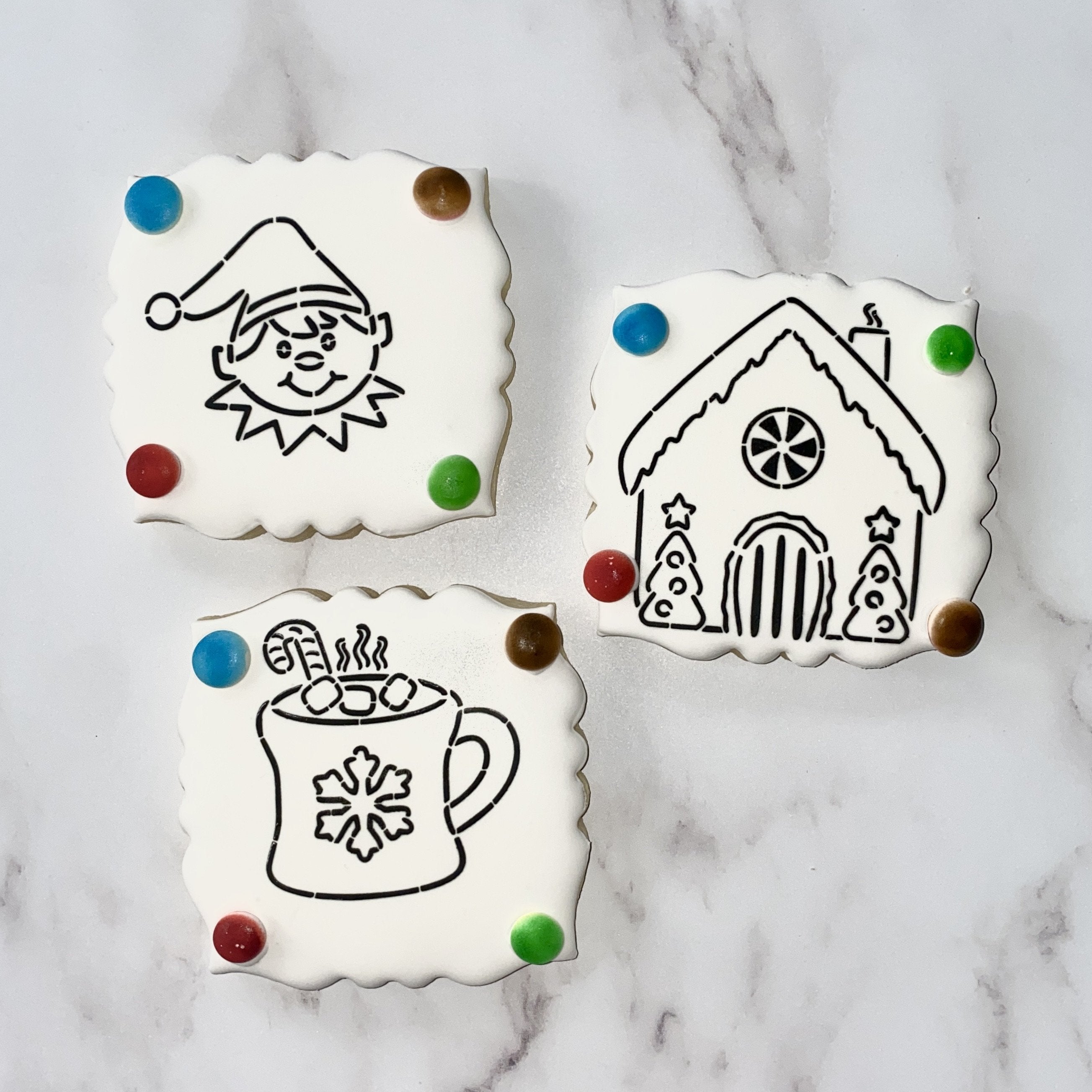 Gingerbread House PYO Cookie Stencil - bakeartstencils