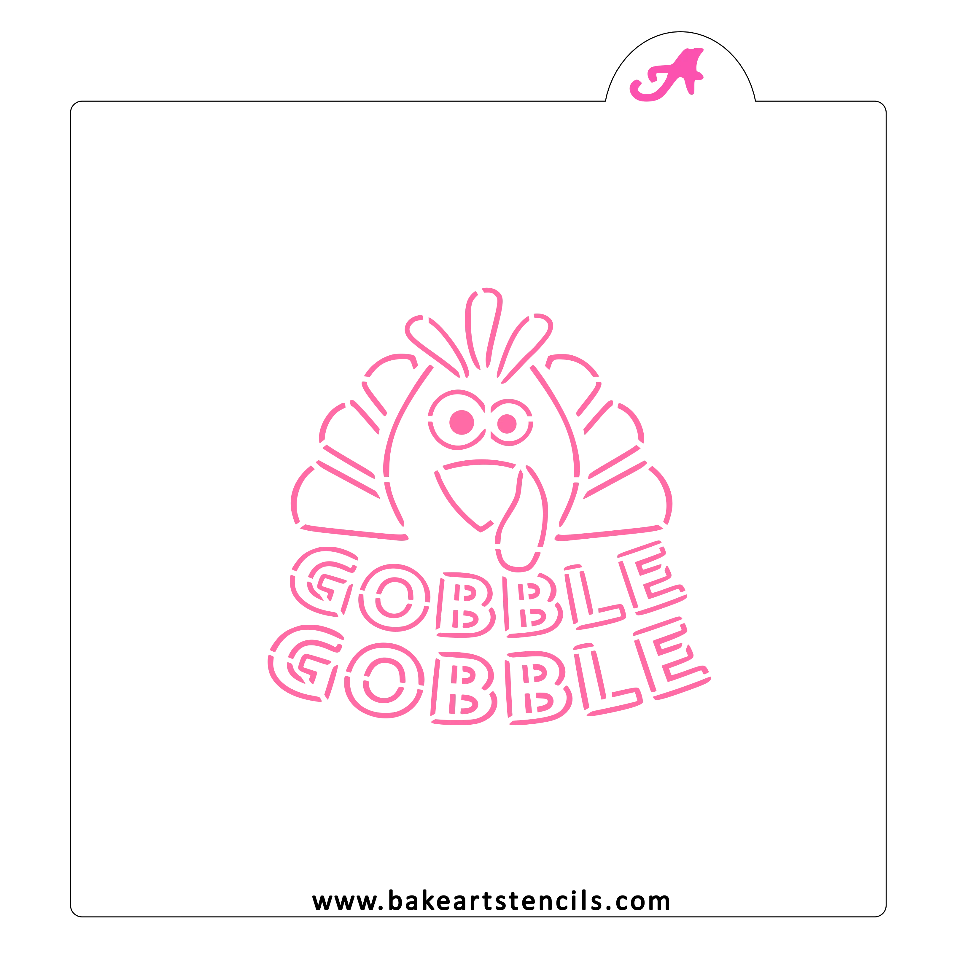 Gobble PYO Cookie Stencil - bakeartstencils