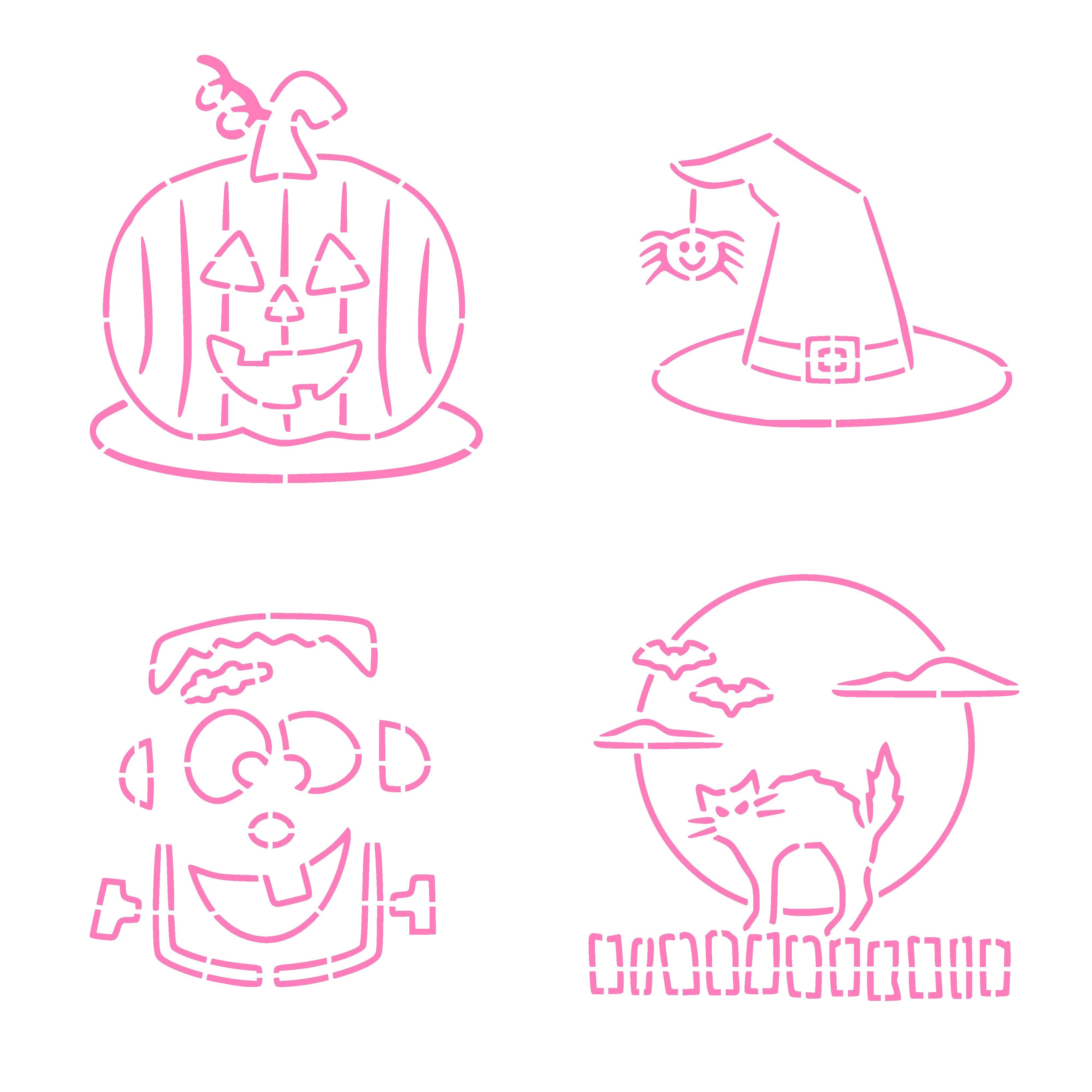 Halloween PYO Cookie Stencil Set - bakeartstencils