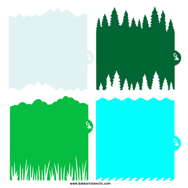 Landscape Edge Creators Stencil Set - bakeartstencils