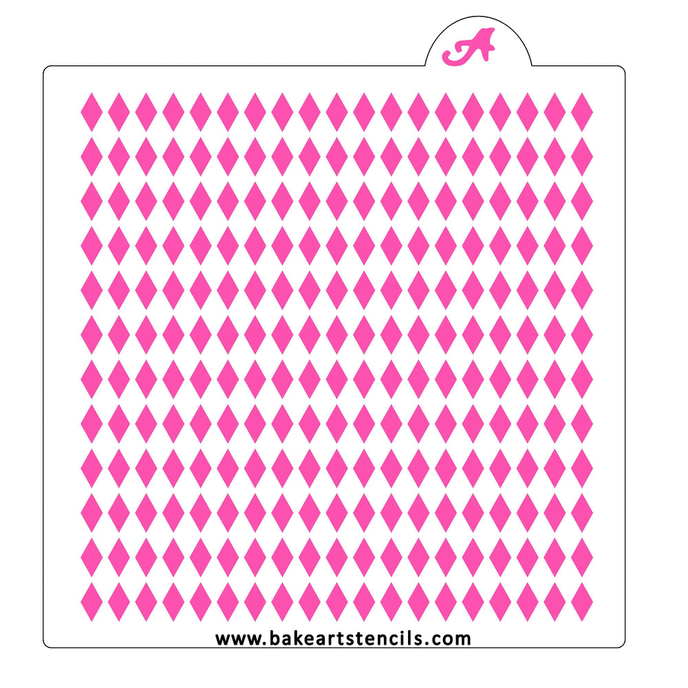 Diamonds Patterns Cookie Stencils - bakeartstencils