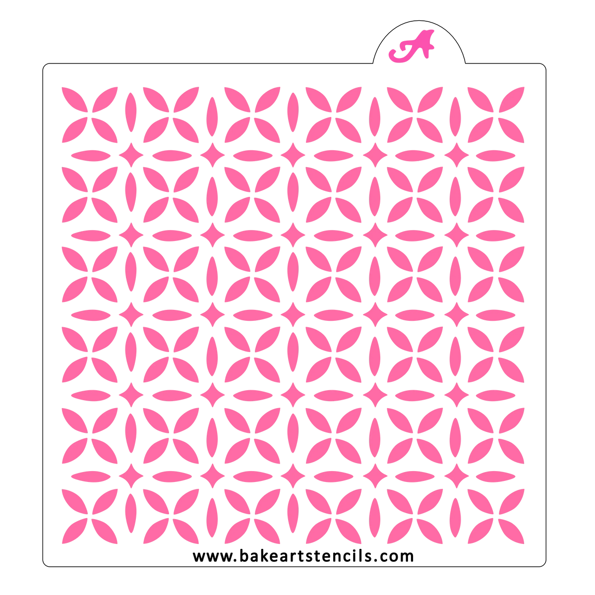 Mosaic Tile Pattern Cookie Stencil - bakeartstencils