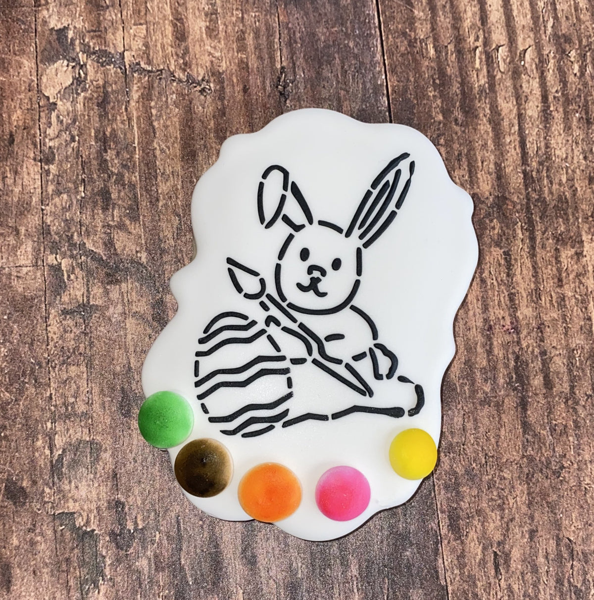 Painting Easter Bunny PYO Stencil - bakeartstencils
