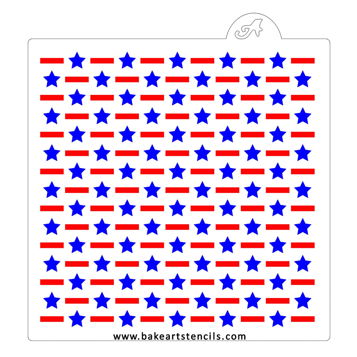 Patriotic Stars Pattern Stencil Set | 4th of July Cookie Stencil ...
