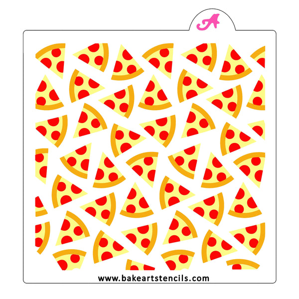 Pepperoni Pizza Pattern Stencil Set - bakeartstencils