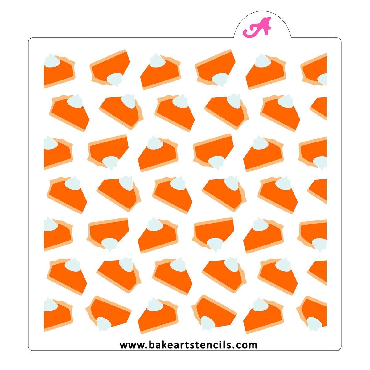 Pie Slices Pattern Cookie Stencil Set - bakeartstencils