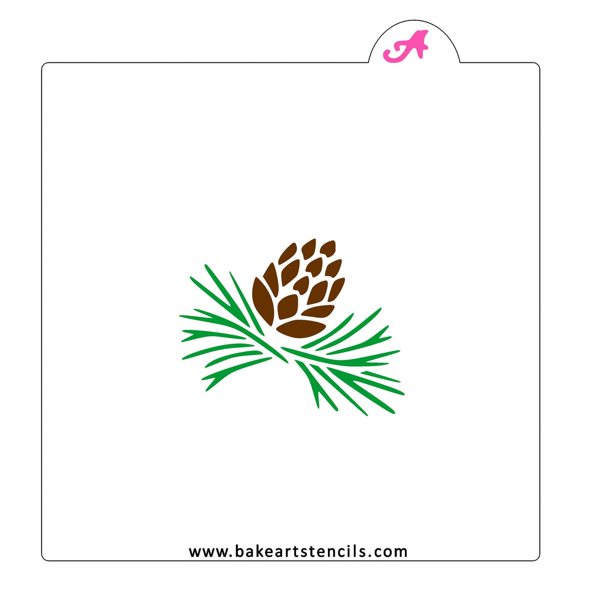 Pine Cone Bouquet Stencil Set - bakeartstencils