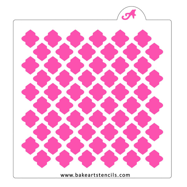 Quatrefoil Outline Stencil