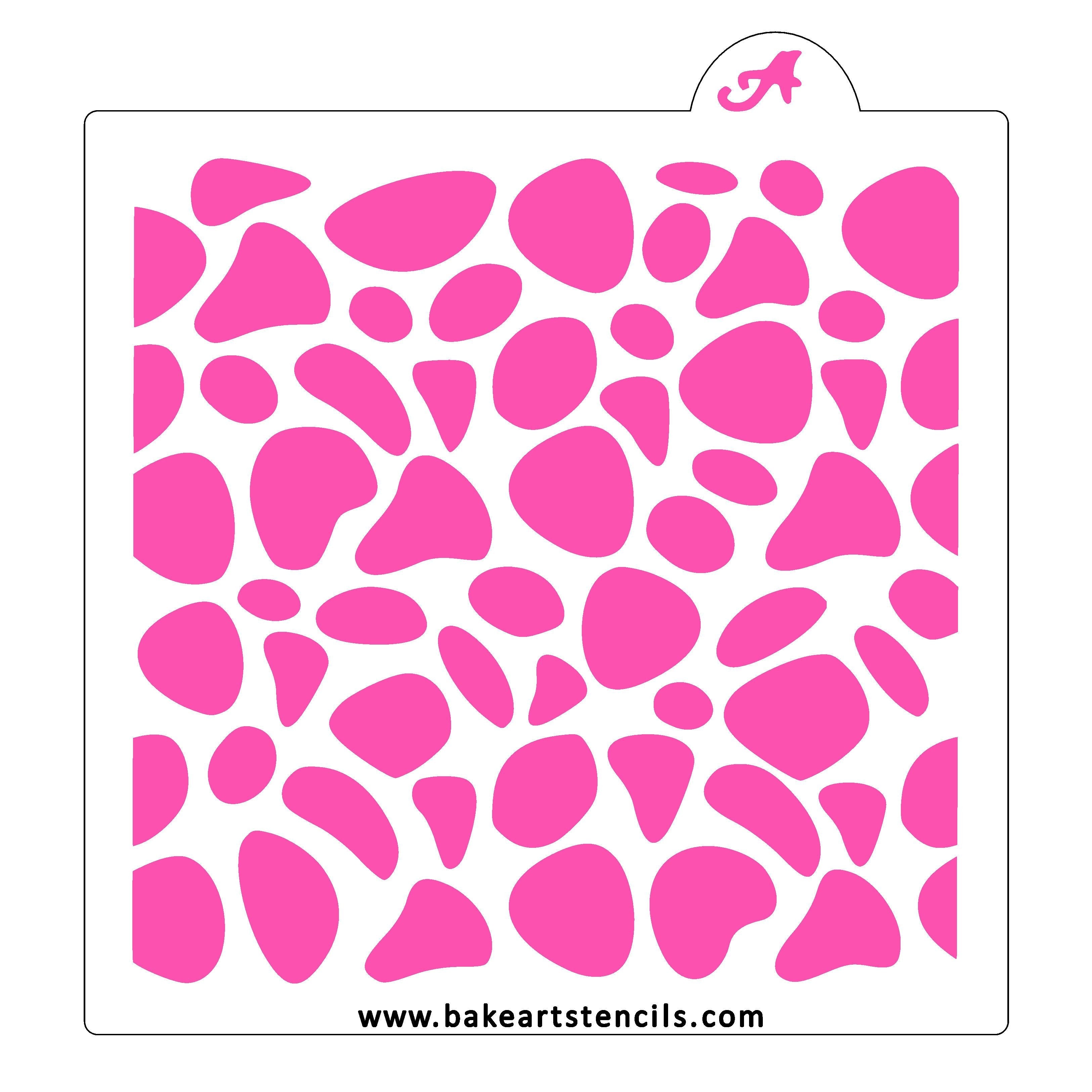 River Rocks Pattern Stencil - bakeartstencils