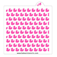 Rubber Ducky Pattern Stencil - bakeartstencils