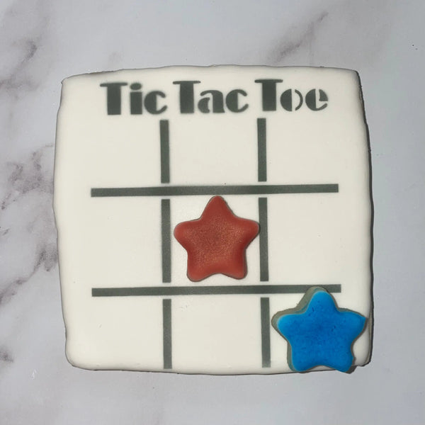 Star Tic Tac Toe Cookie Cutter and Stencil Set - bakeartstencils