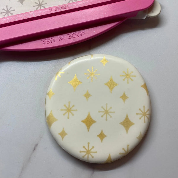 Starflakes Cookie Stencil | Gartys Goodies Cookie Stencil - bakeartstencils