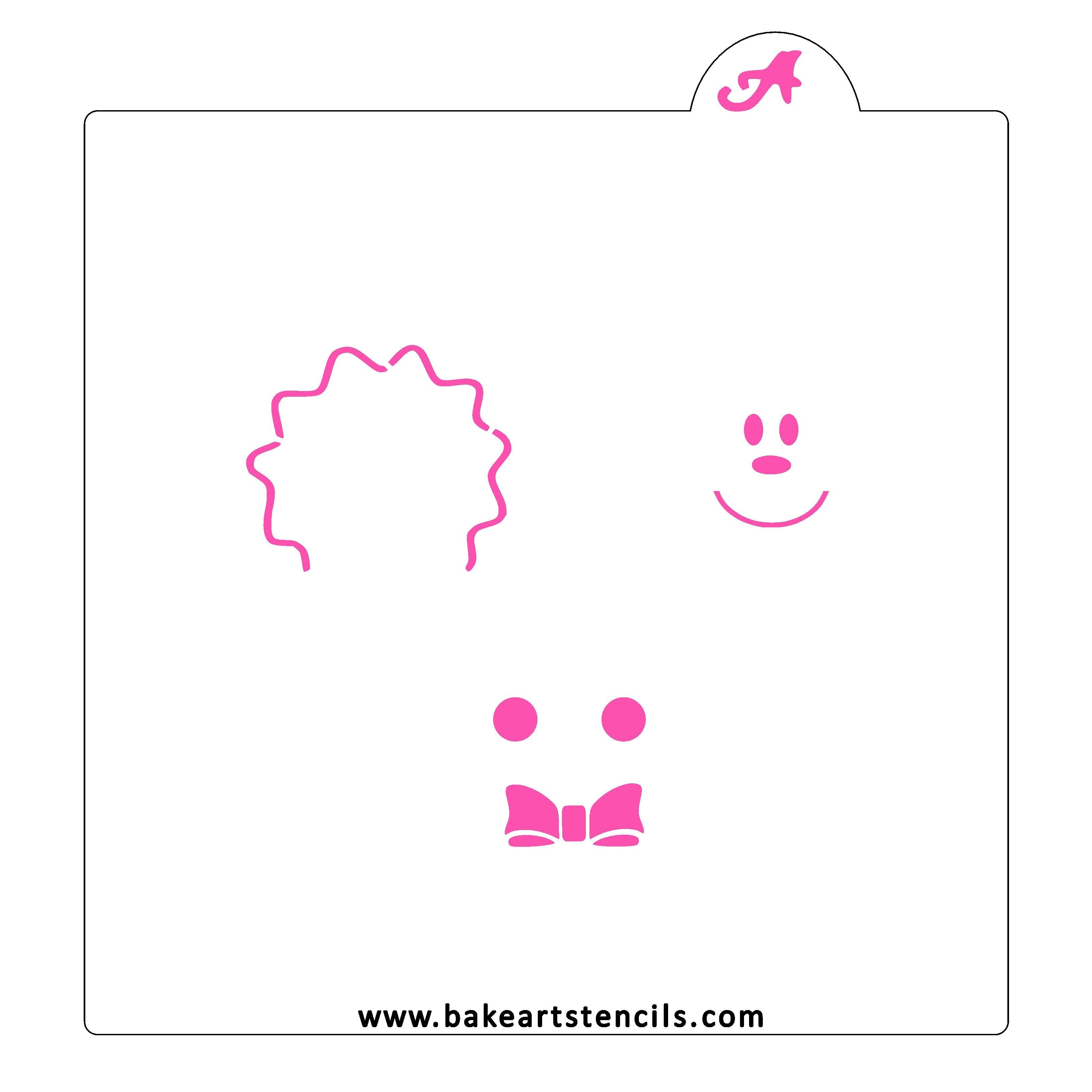 Switch a Gingerbread Oreo Stencil - bakeartstencils