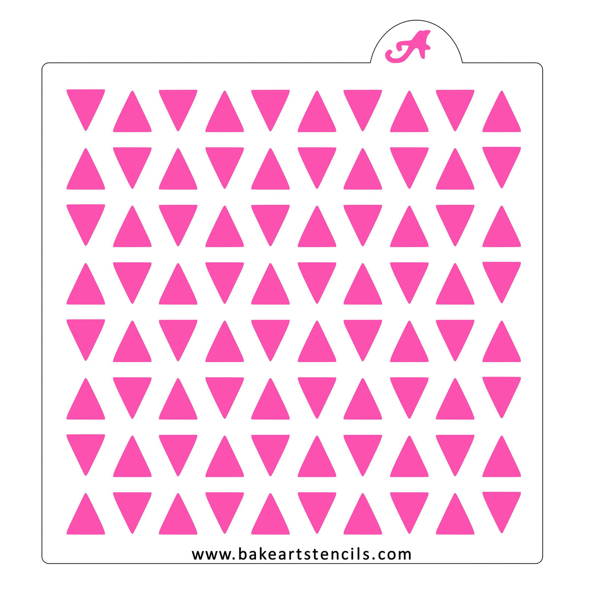 Triangle Trail Cookie Stencil - bakeartstencils