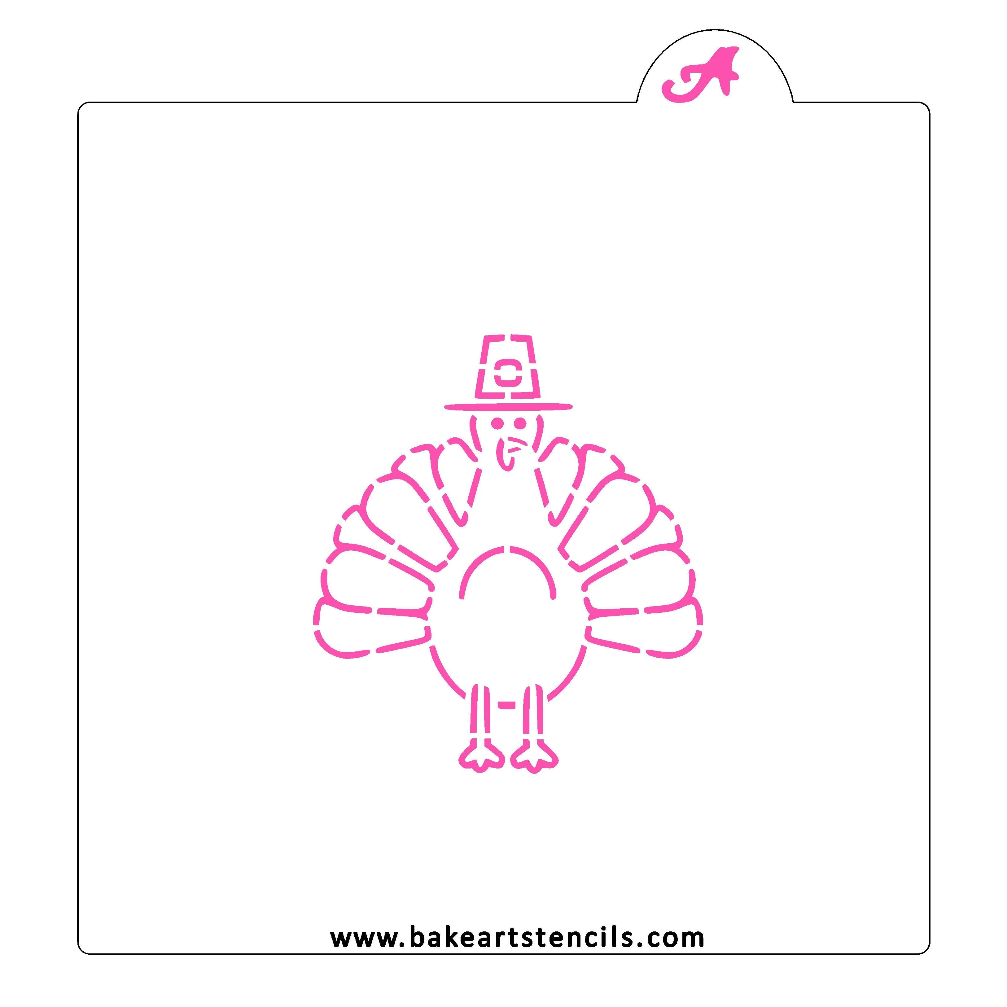 Turkey PYO Cookie Stencil - bakeartstencils