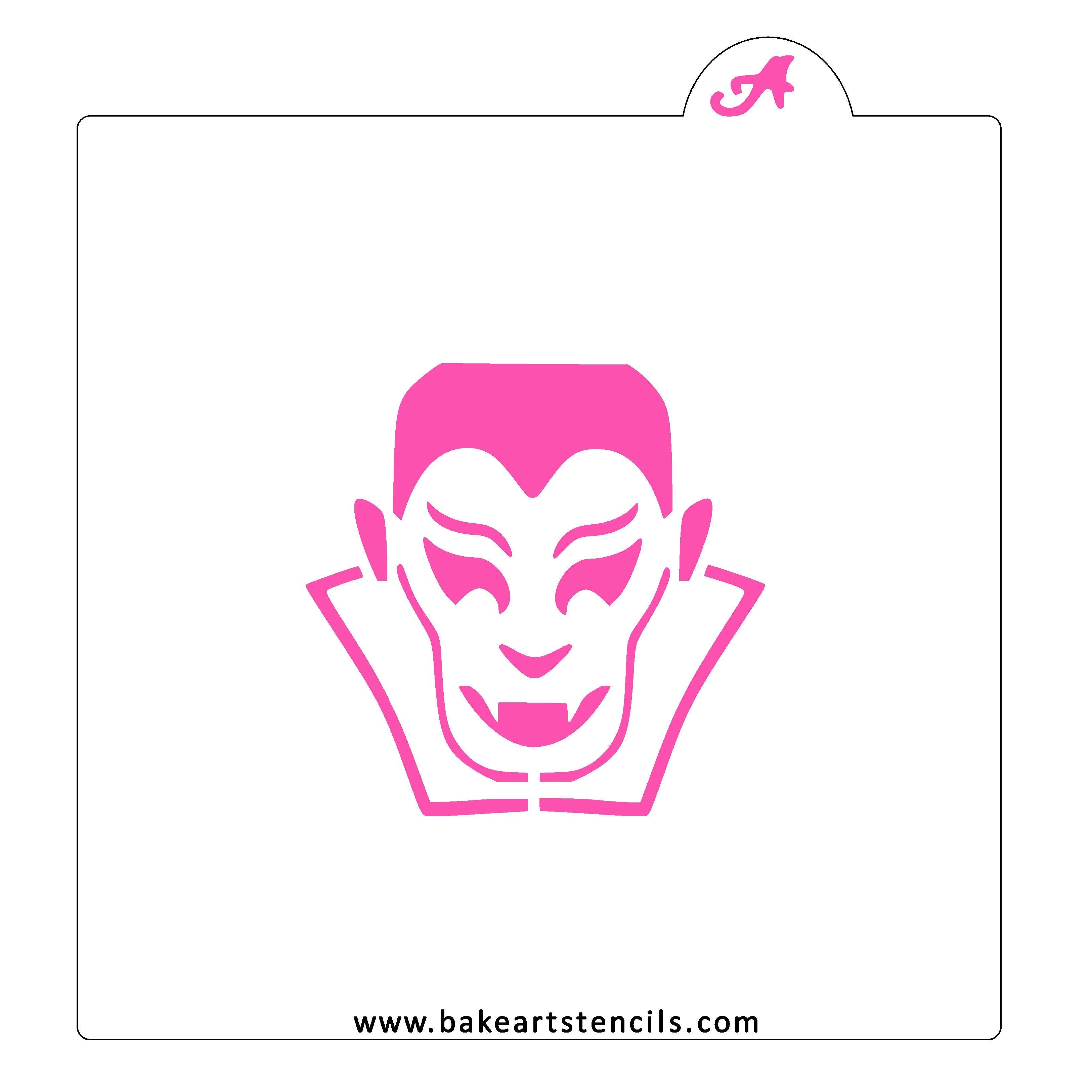 Vampire Cookie Stencil | Dracula Cookie Stencil - bakeartstencils