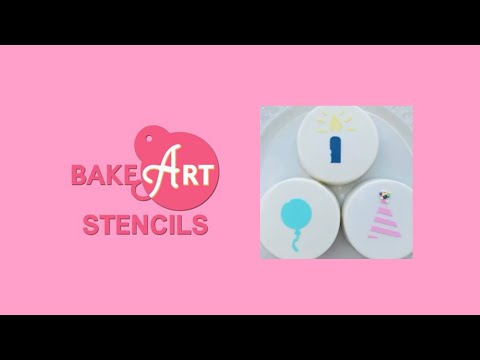 Birthday Oreo Stencil - bakeartstencils