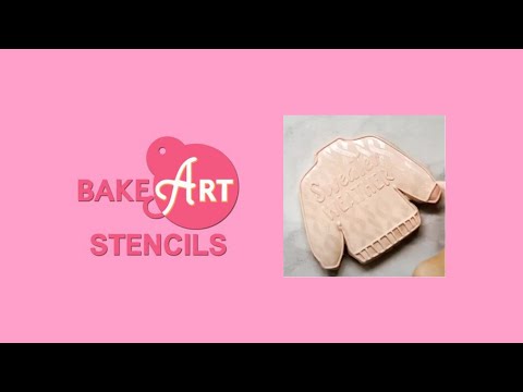 Cozy Sweater Pattern Stencil - bakeartstencils
